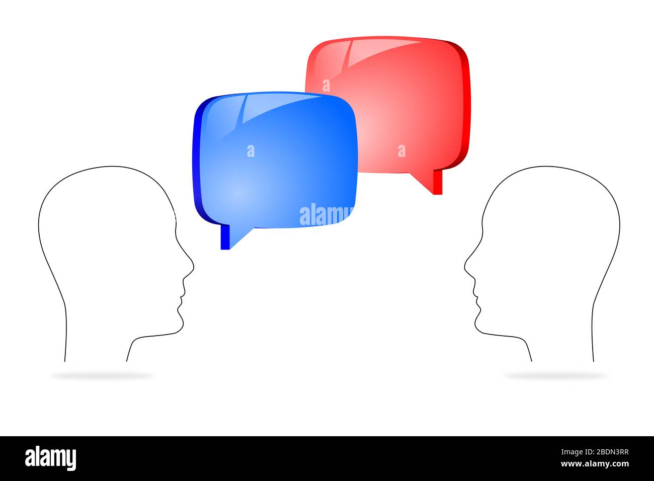 Dialog/ communication concept - illustration Stock Photo - Alamy