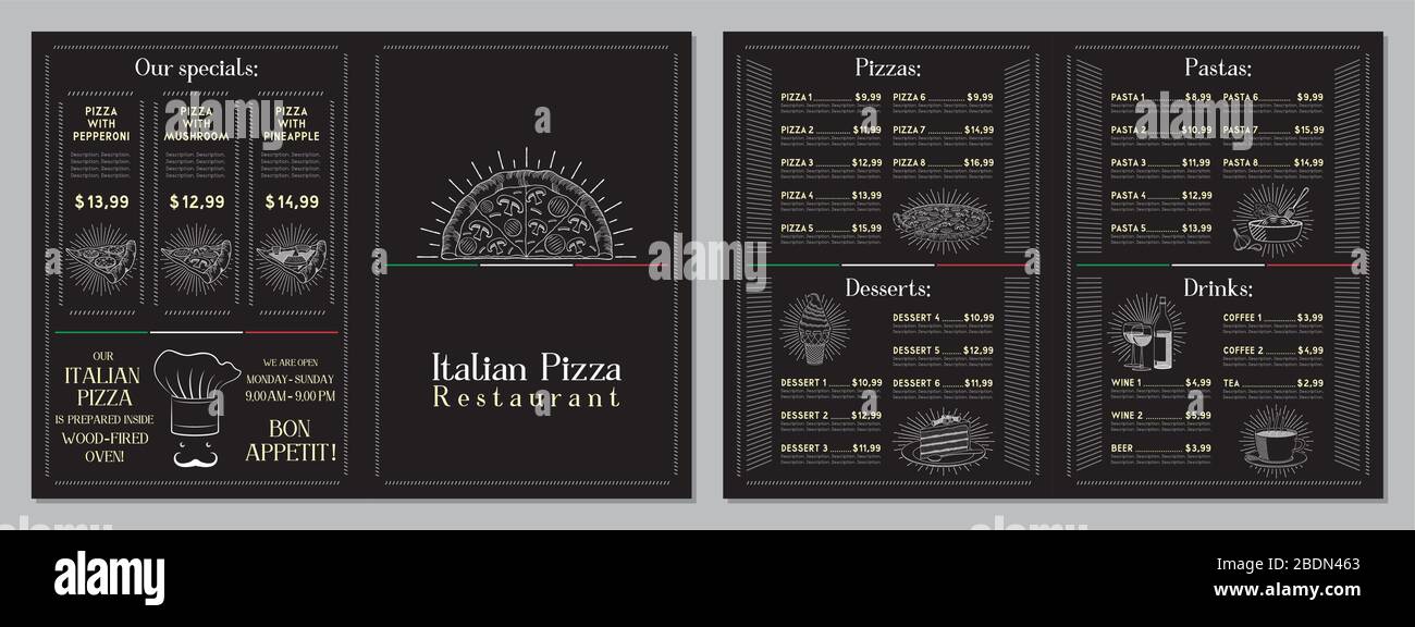 Pizza menu card hi-res stock photography and images - Alamy