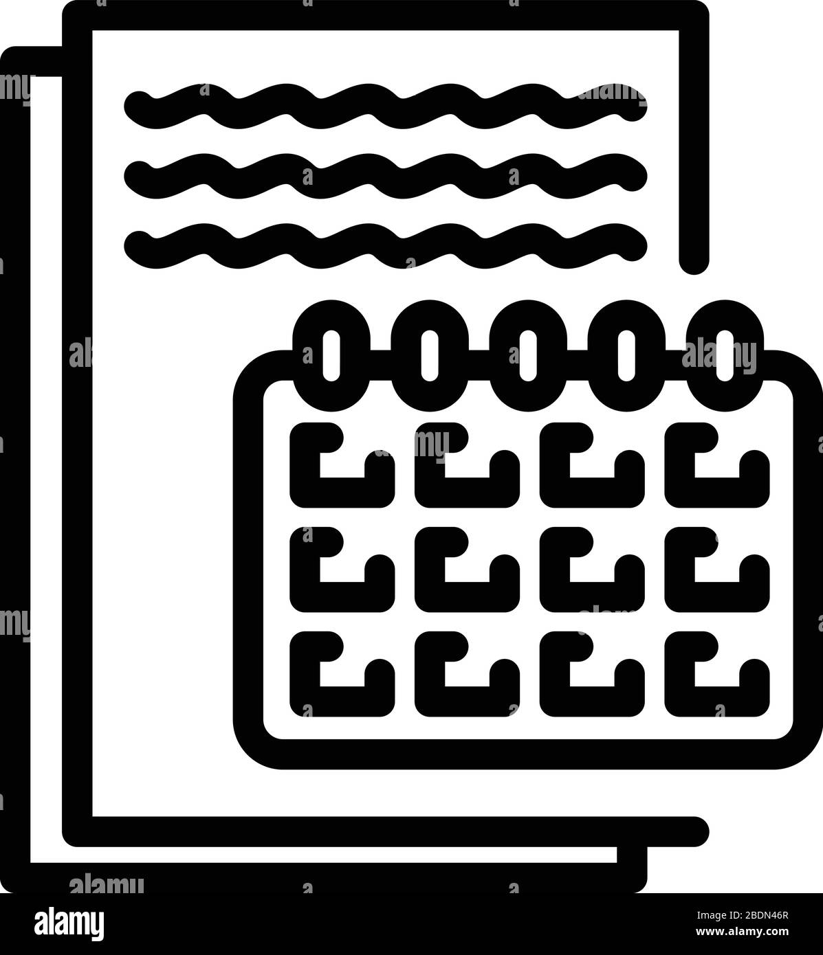 Calendar report icon, outline style Stock Vector Image & Art - Alamy