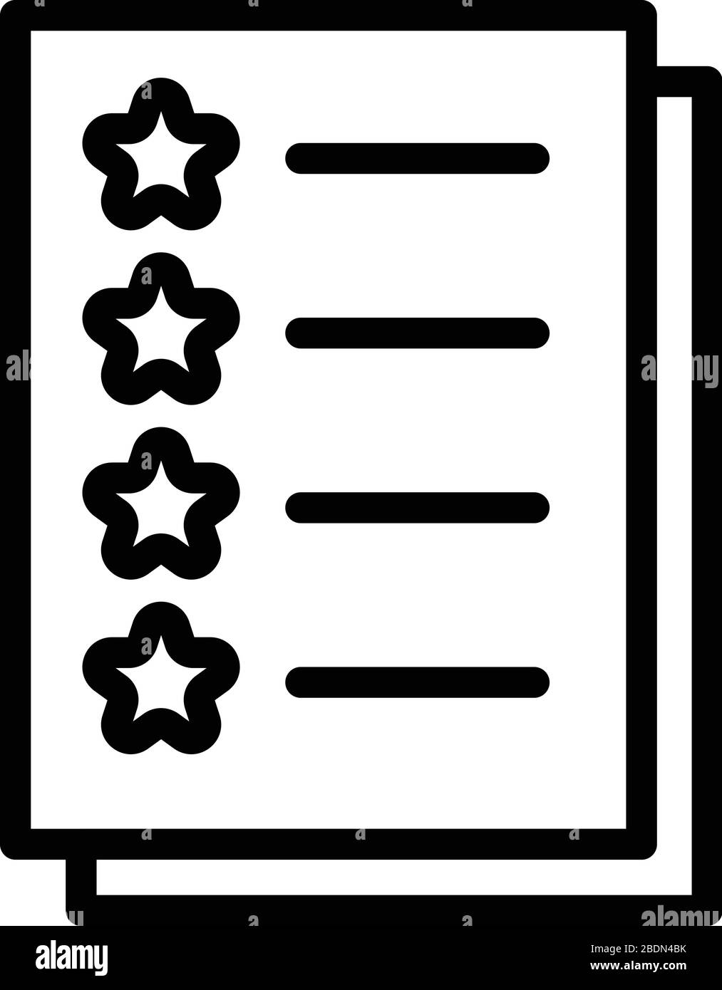 Star points checklist icon, outline style Stock Vector Image & Art - Alamy