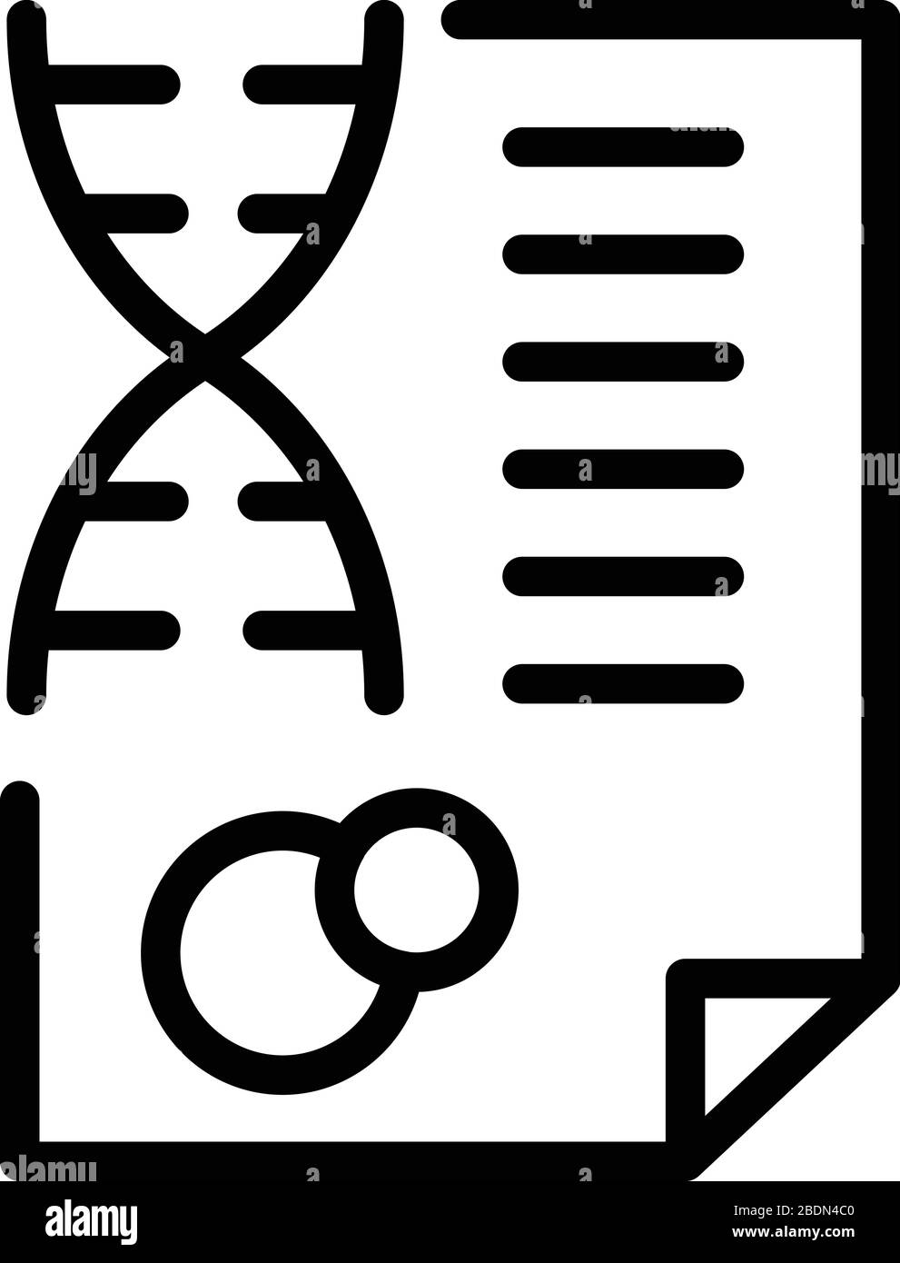 Dna report icon, outline style Stock Vector Image & Art - Alamy