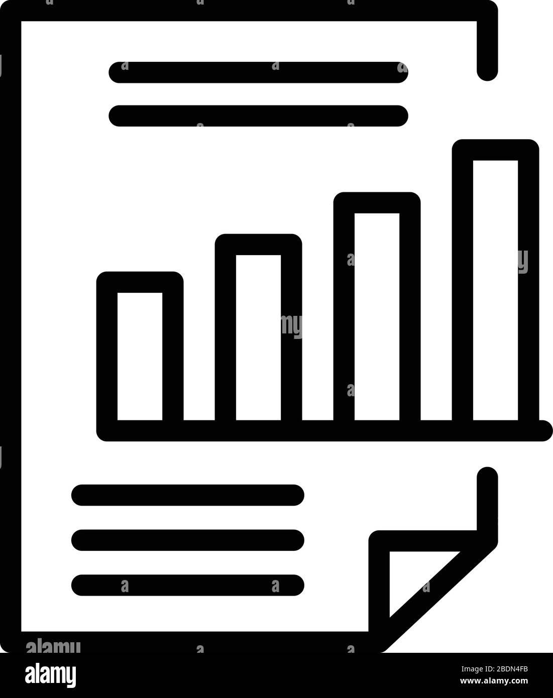 Graph chart report icon, outline style Stock Vector Image & Art - Alamy