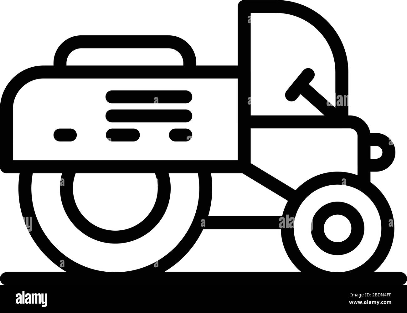 Road roller icon, outline style Stock Vector Image & Art - Alamy