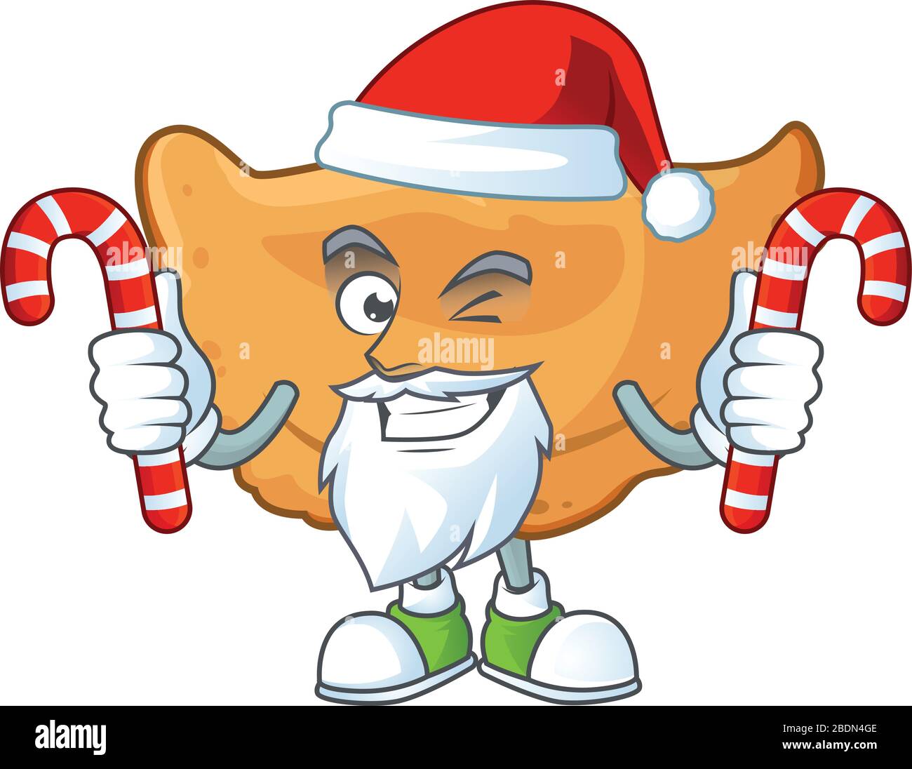 Cornes de gazelle humble Santa Cartoon character having candies Stock ...