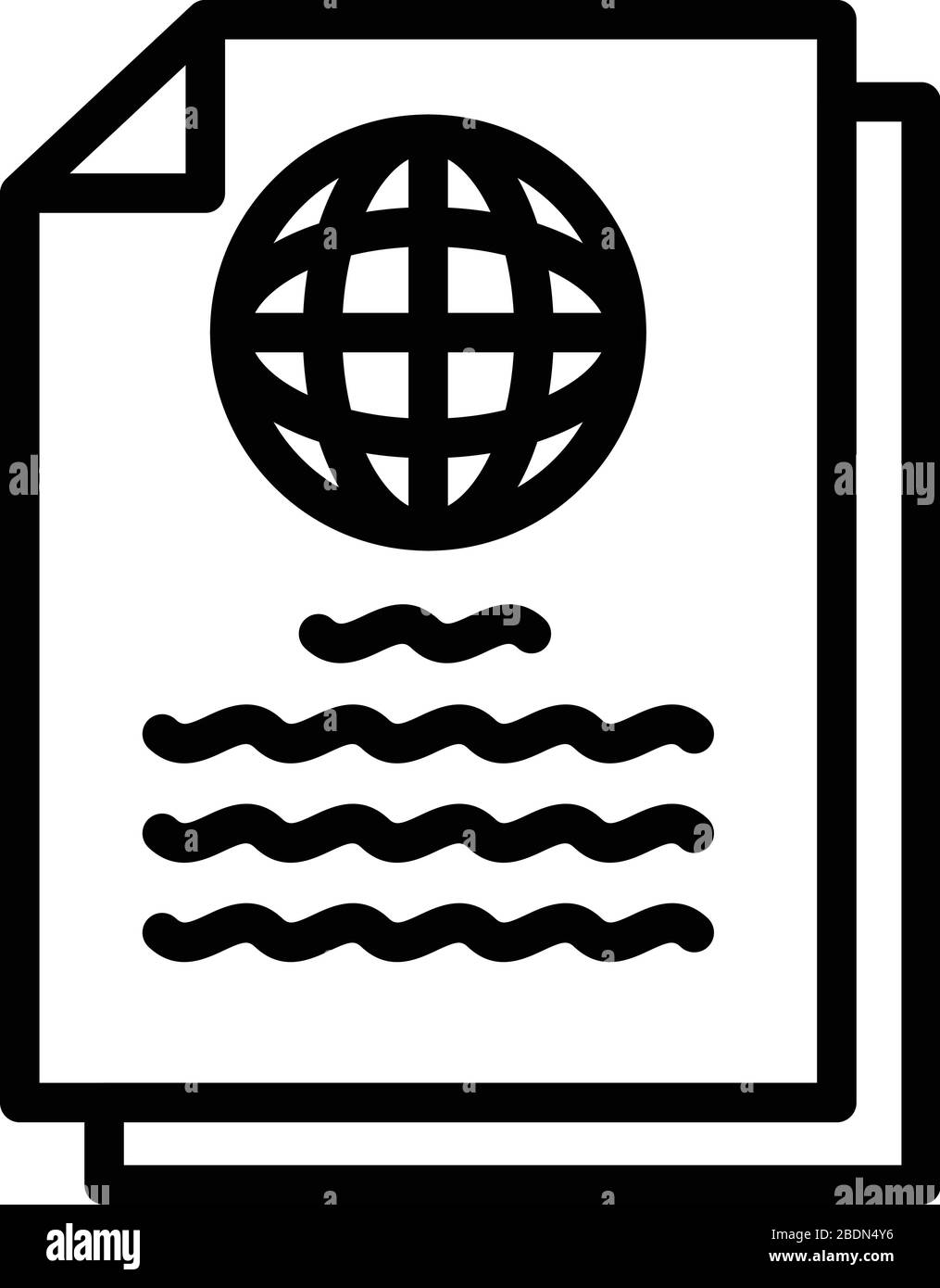 Global report icon, outline style Stock Vector Image & Art - Alamy