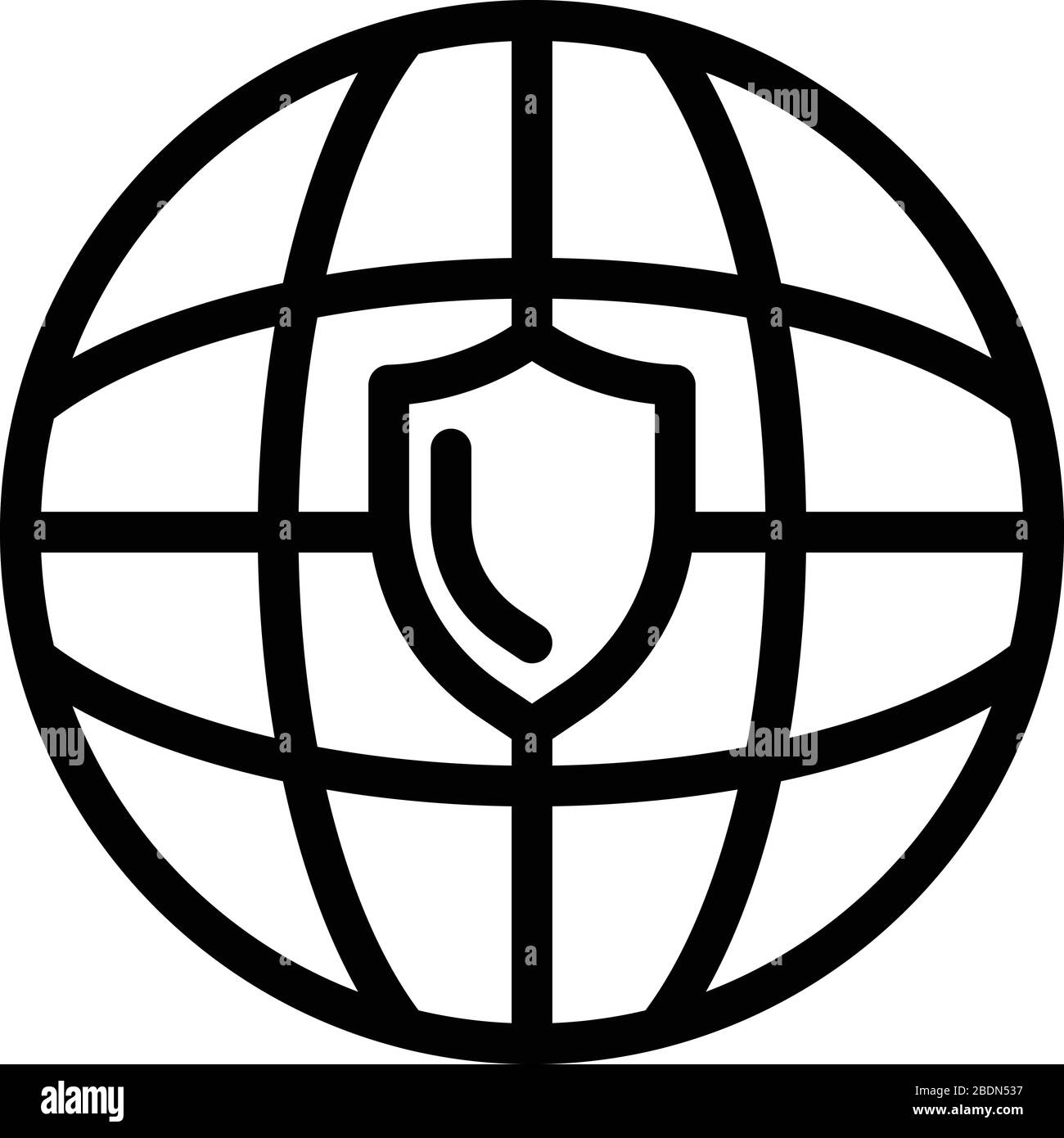 Global fraud protection icon, outline style Stock Vector Image & Art ...
