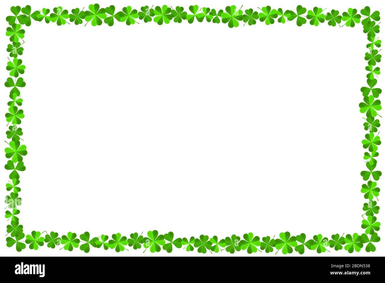 St. Patrick's Day - frame made out of clover Stock Photo - Alamy