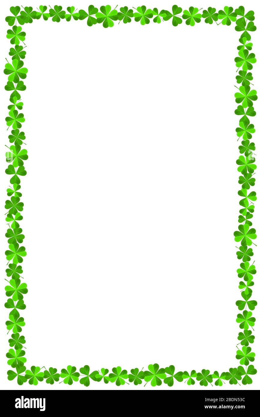 St. Patrick's Day - frame made out of clover Stock Photo - Alamy