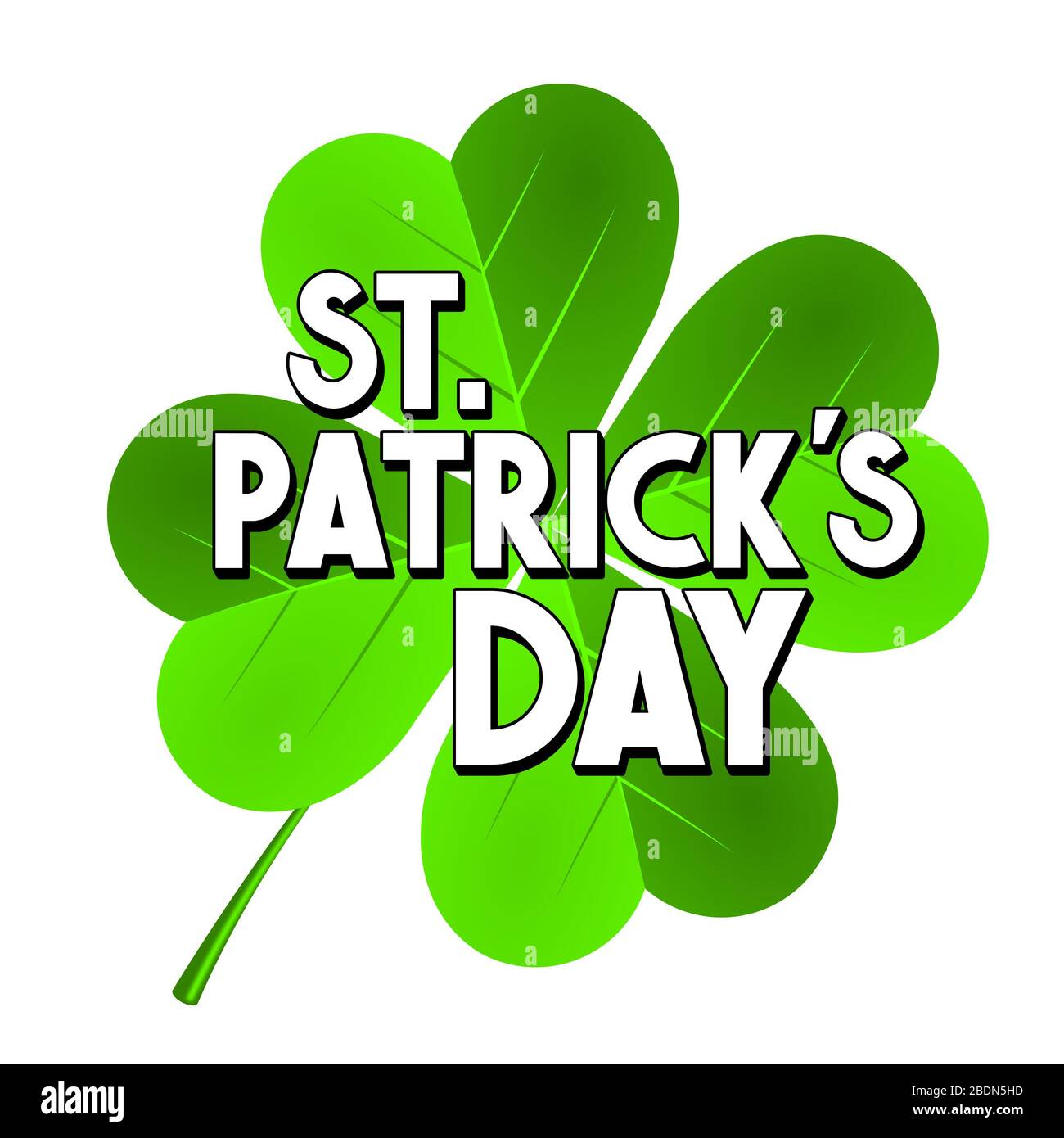 St. Patrick's Day illustration - clover/ shamrock Stock Photo - Alamy