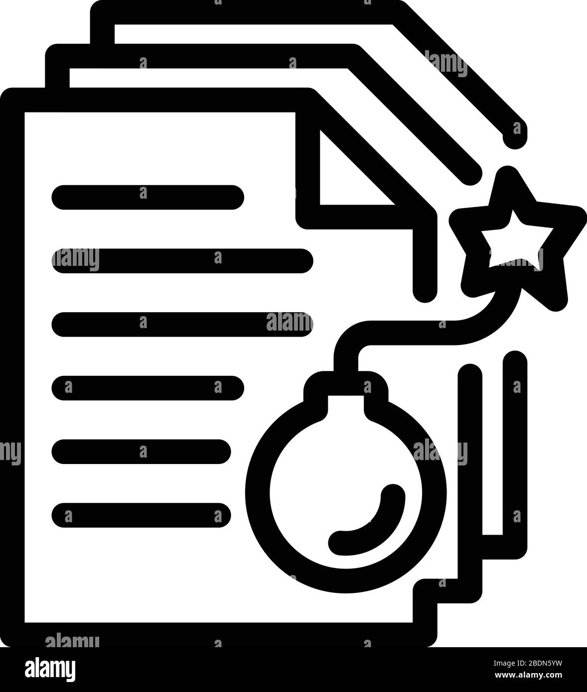 Bomb fraud documents icon, outline style Stock Vector Image & Art - Alamy