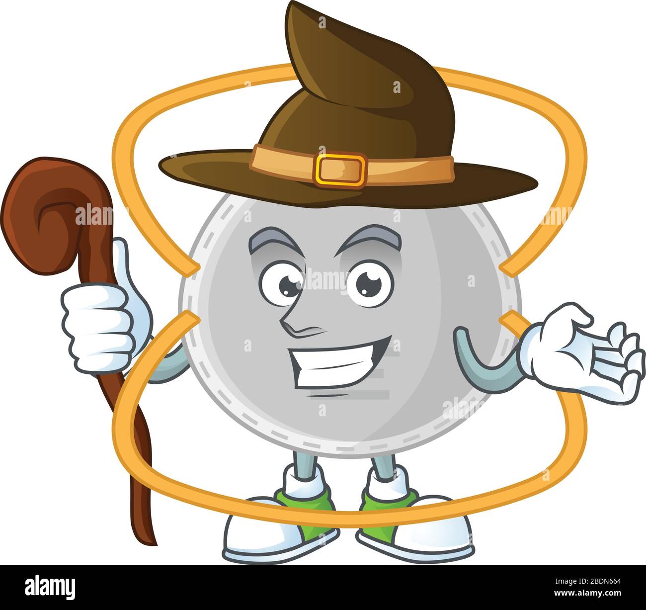 Cute and sneaky Witch N95 mask cartoon design style Stock Vector Image ...