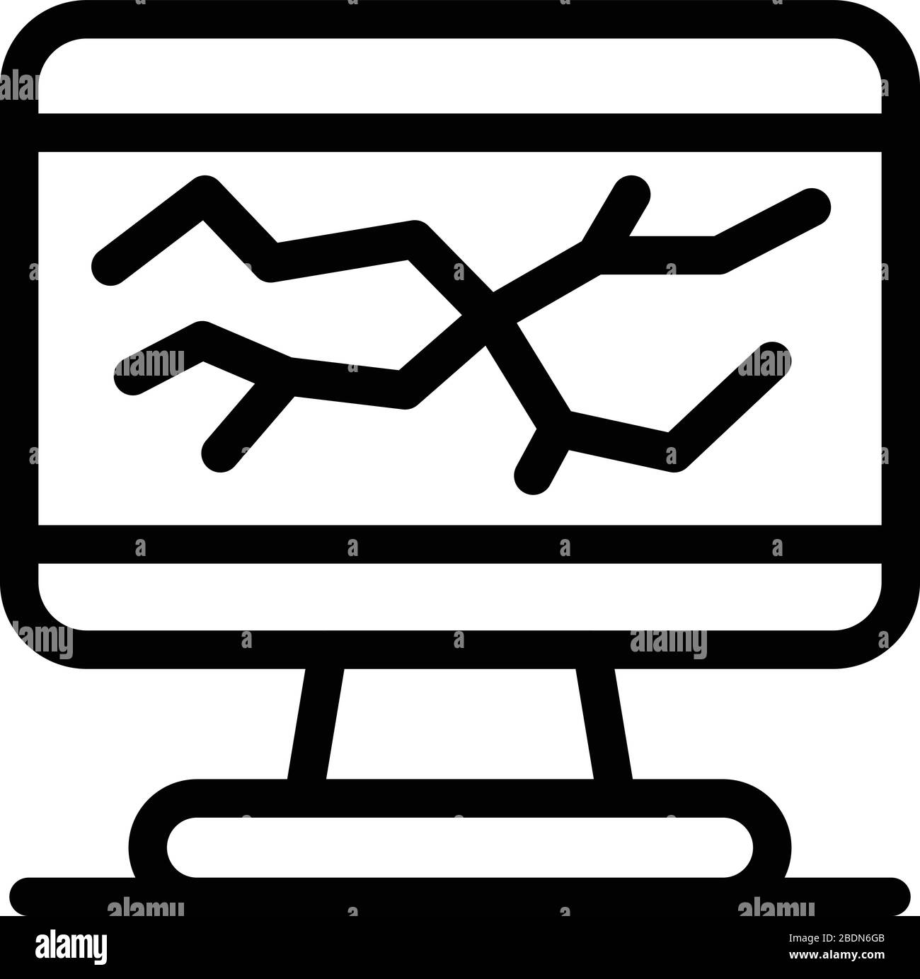 Cracked computer screen Stock Vector Images - Alamy