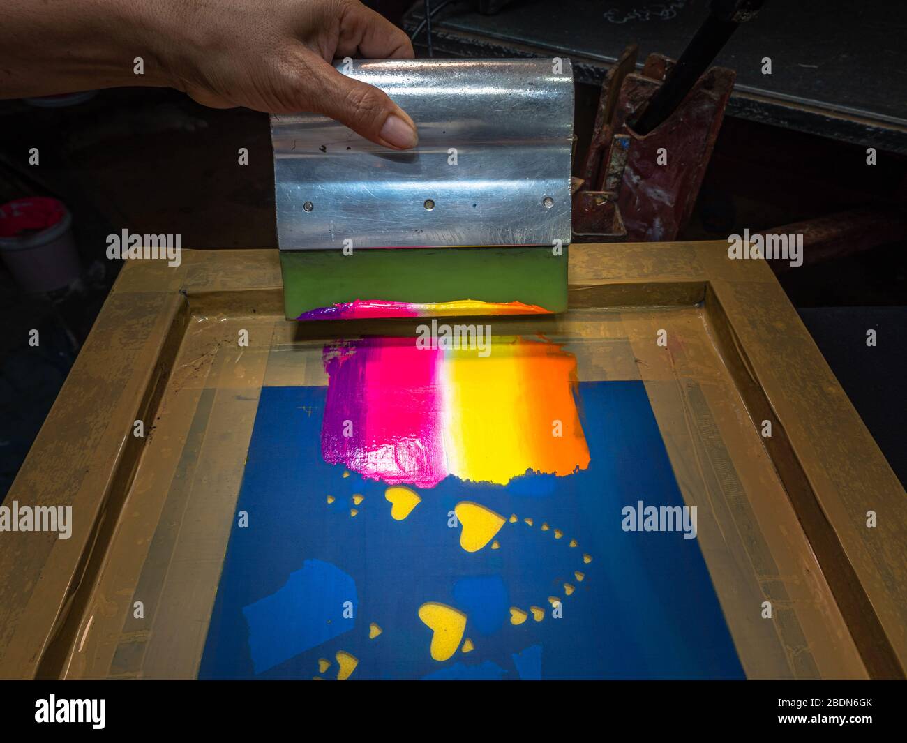 blend colors in sweet tone color of screen printing ink for print tee ...