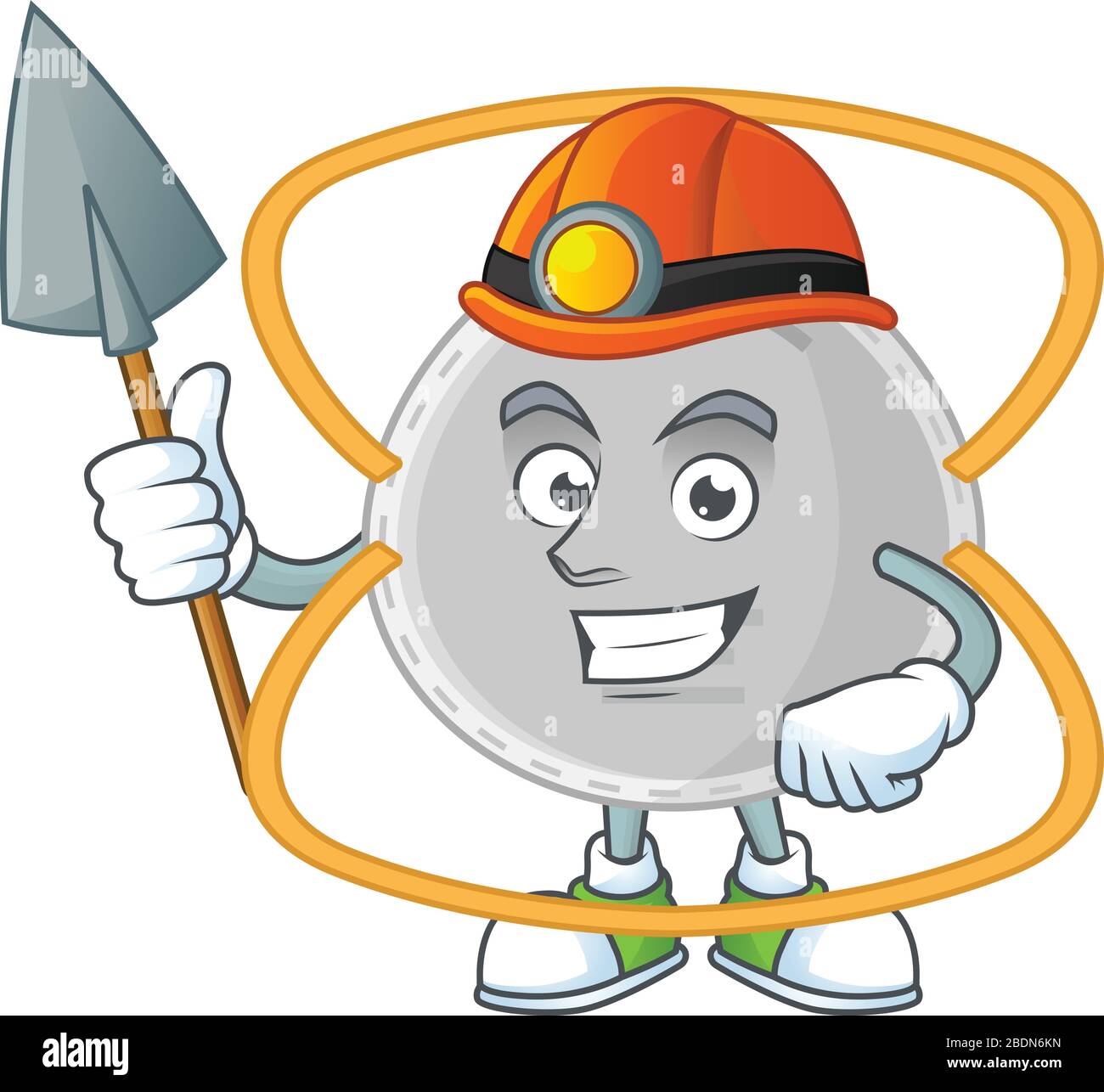 cartoon character design of N95 mask work as a miner Stock Vector Image ...