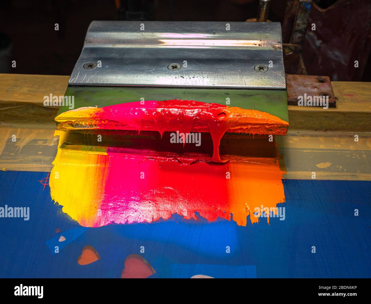 blend hot tone color of screen printing ink for print tee shirt Stock ...