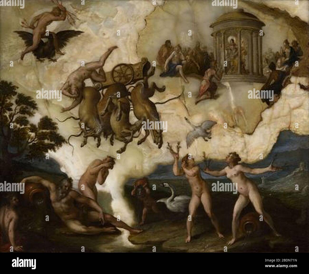 Hans von Aachen - The fall of Phaeton Stock Photo - Alamy