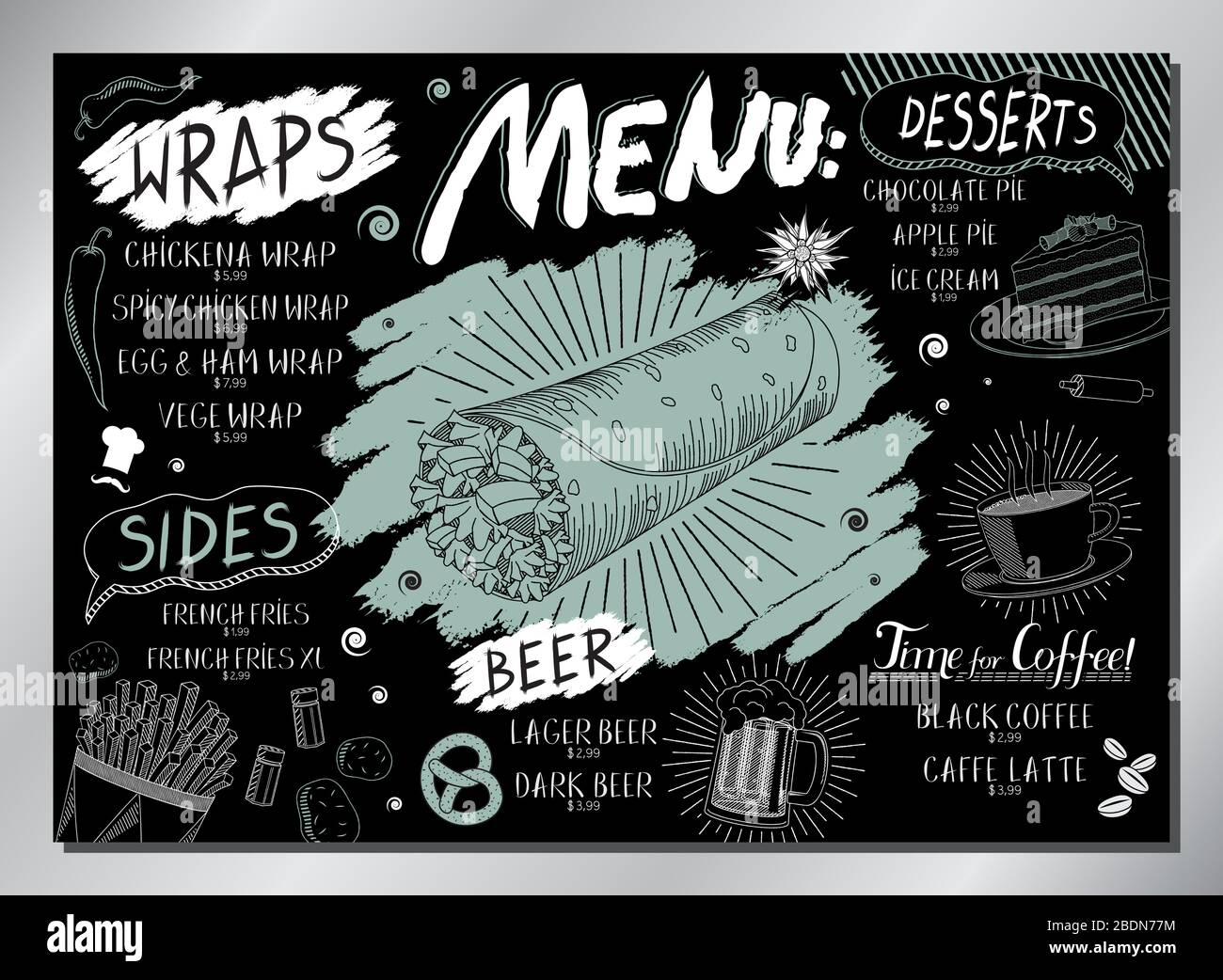 Tortilla wraps Stock Vector Images - Alamy