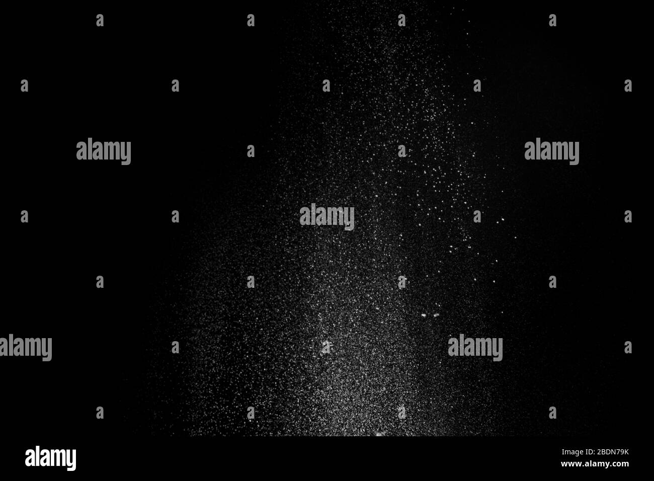 Gorgeous white powder pattern isolated on black background 2020 Stock ...