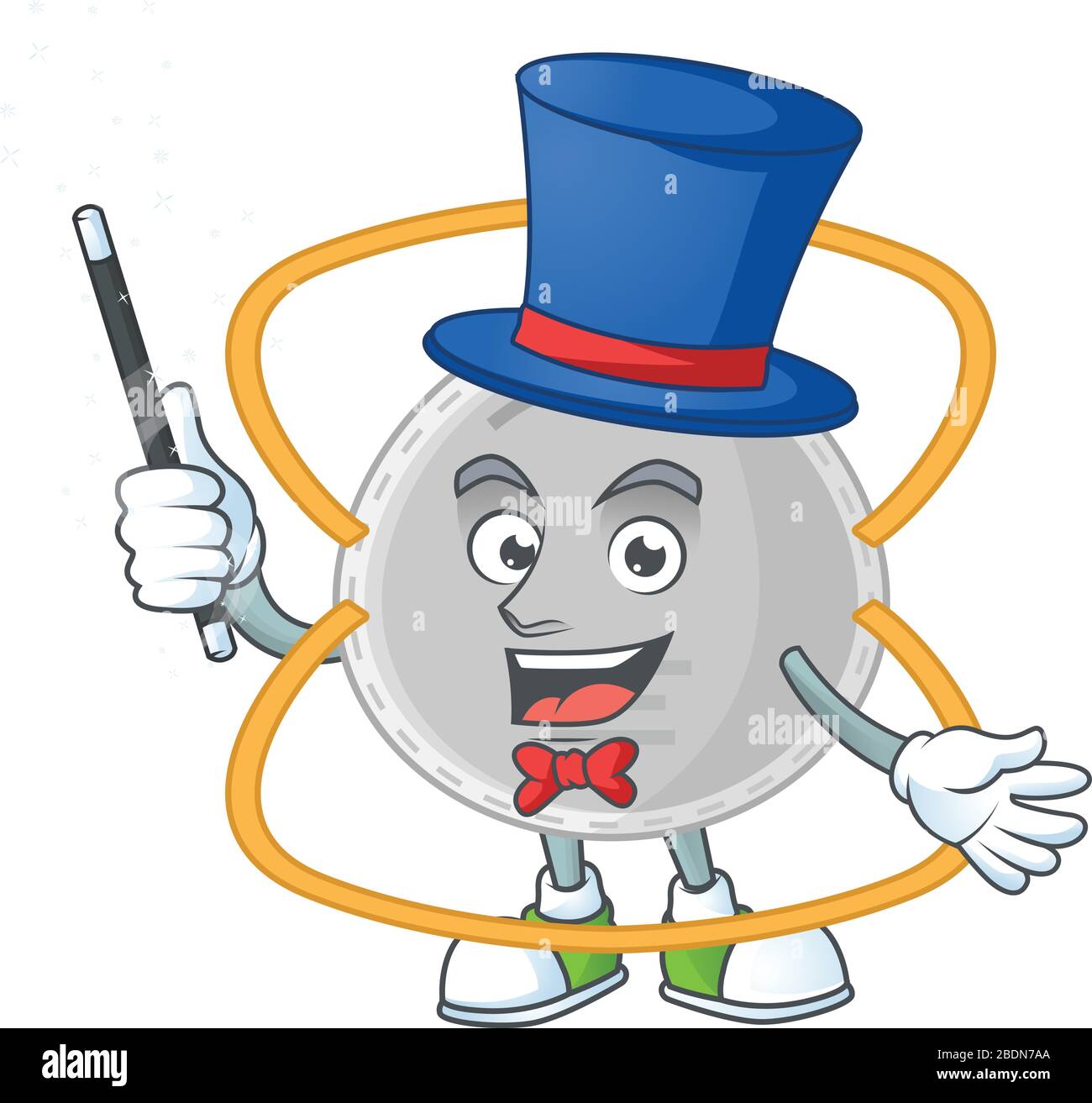 Talented N95 mask Magician cartoon design style Stock Vector Image ...