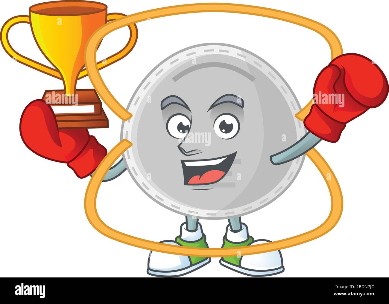 Proudly face of boxing winner N95 mask presented in cartoon character ...