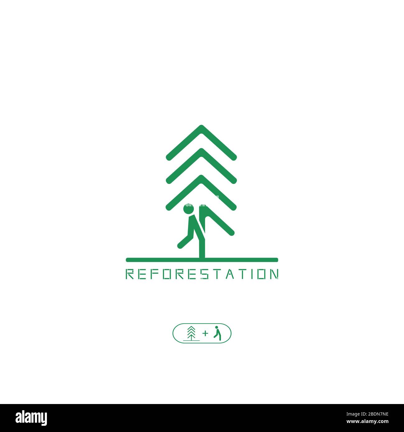 This logo depicts people who care about reforestation of degraded ...