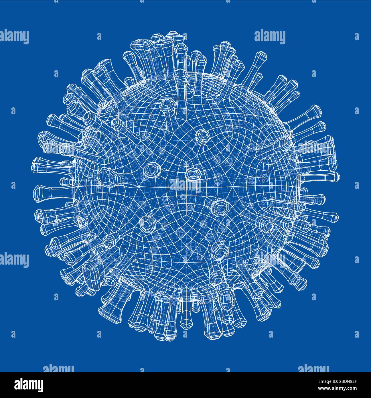 Vector wire-frame model of a virus Stock Vector Image & Art - Alamy