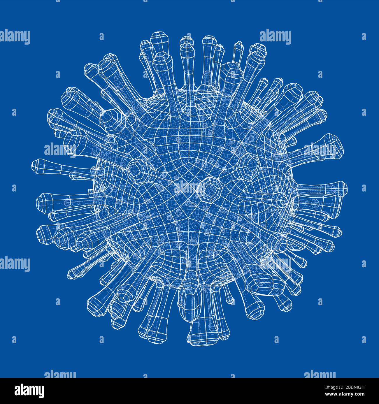 Vector wire-frame model of a virus Stock Vector Image & Art - Alamy
