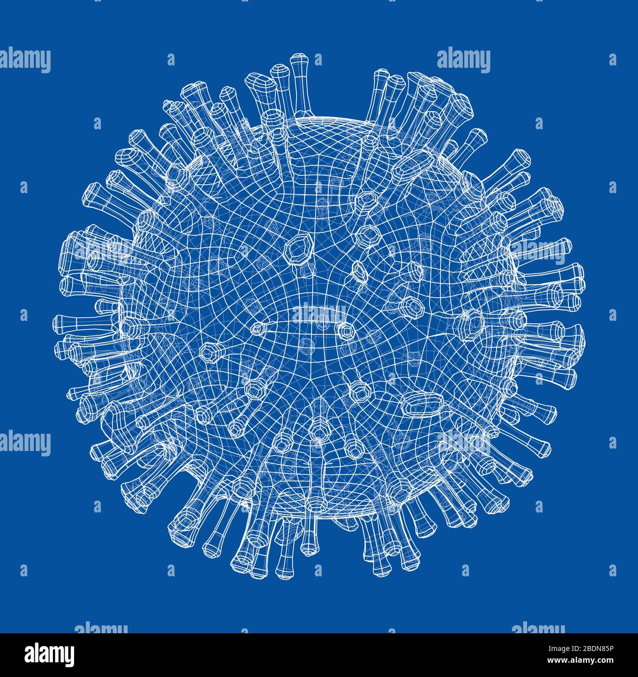 Vector wire-frame model of a virus Stock Vector Image & Art - Alamy