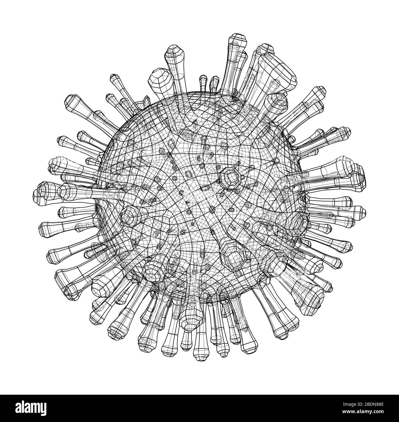 Vector wire-frame model of a virus Stock Vector Image & Art - Alamy