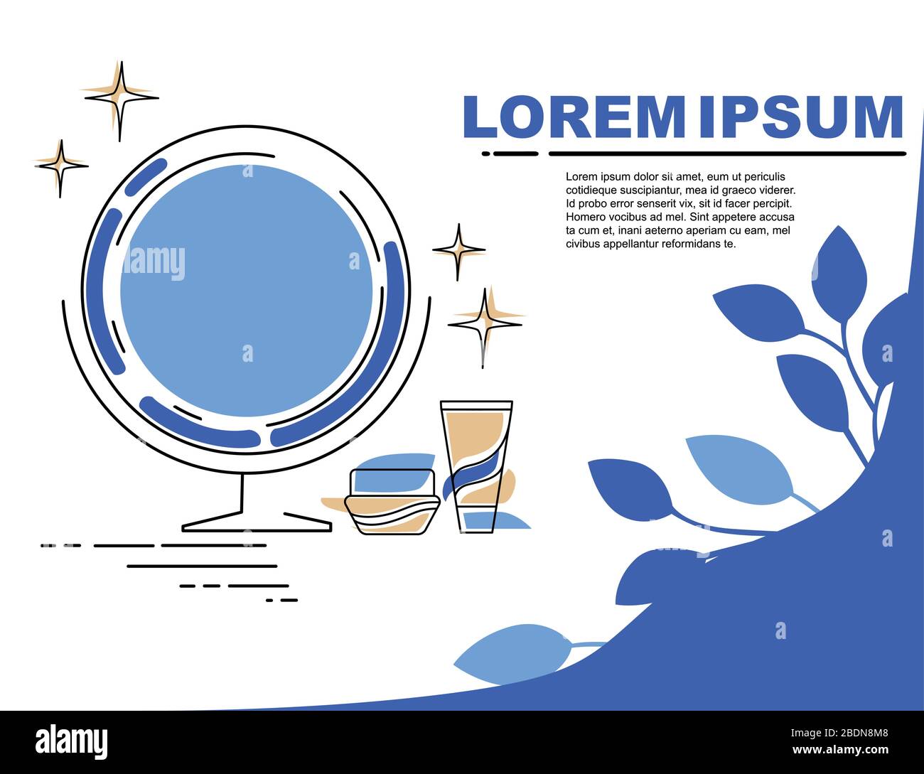 Cosmetics packages beauty products outline linear icon advertising ...