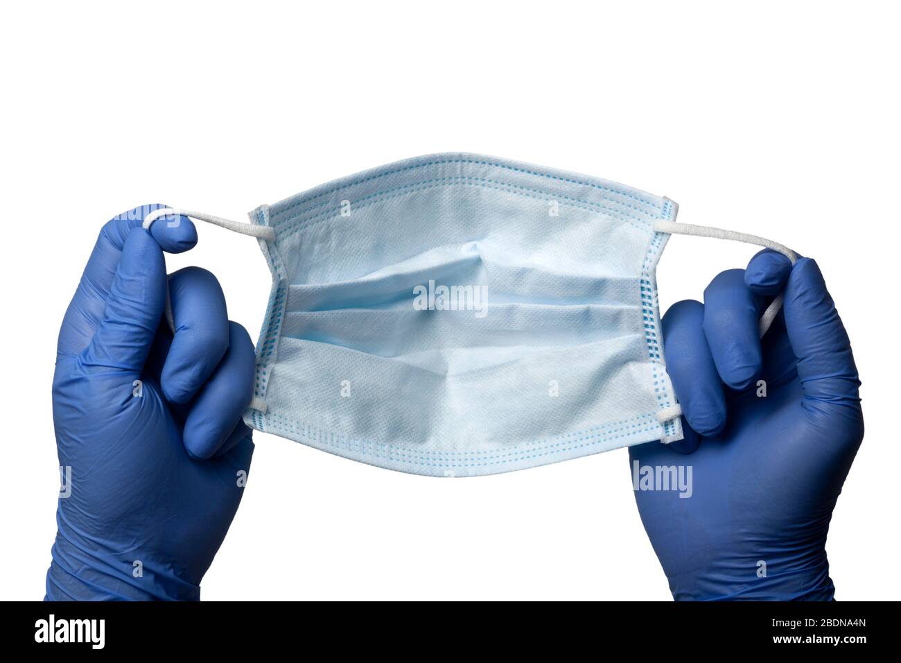 Holding mask Cut Out Stock Images & Pictures - Alamy