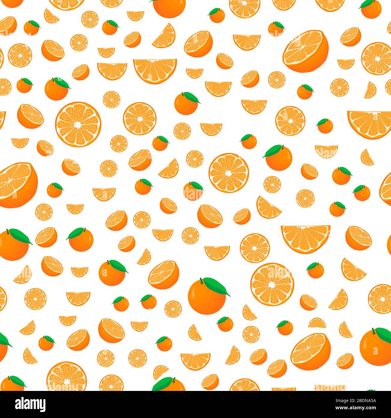 Illustration on theme big colored seamless orange, bright fruit pattern ...