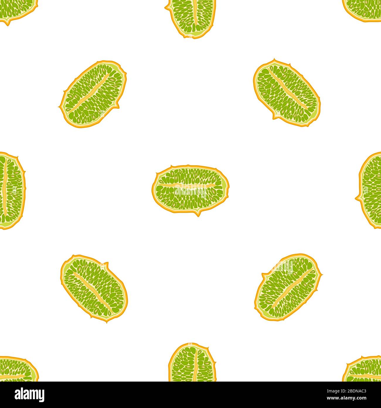 Illustration on theme big colored seamless kiwano, bright fruit pattern ...