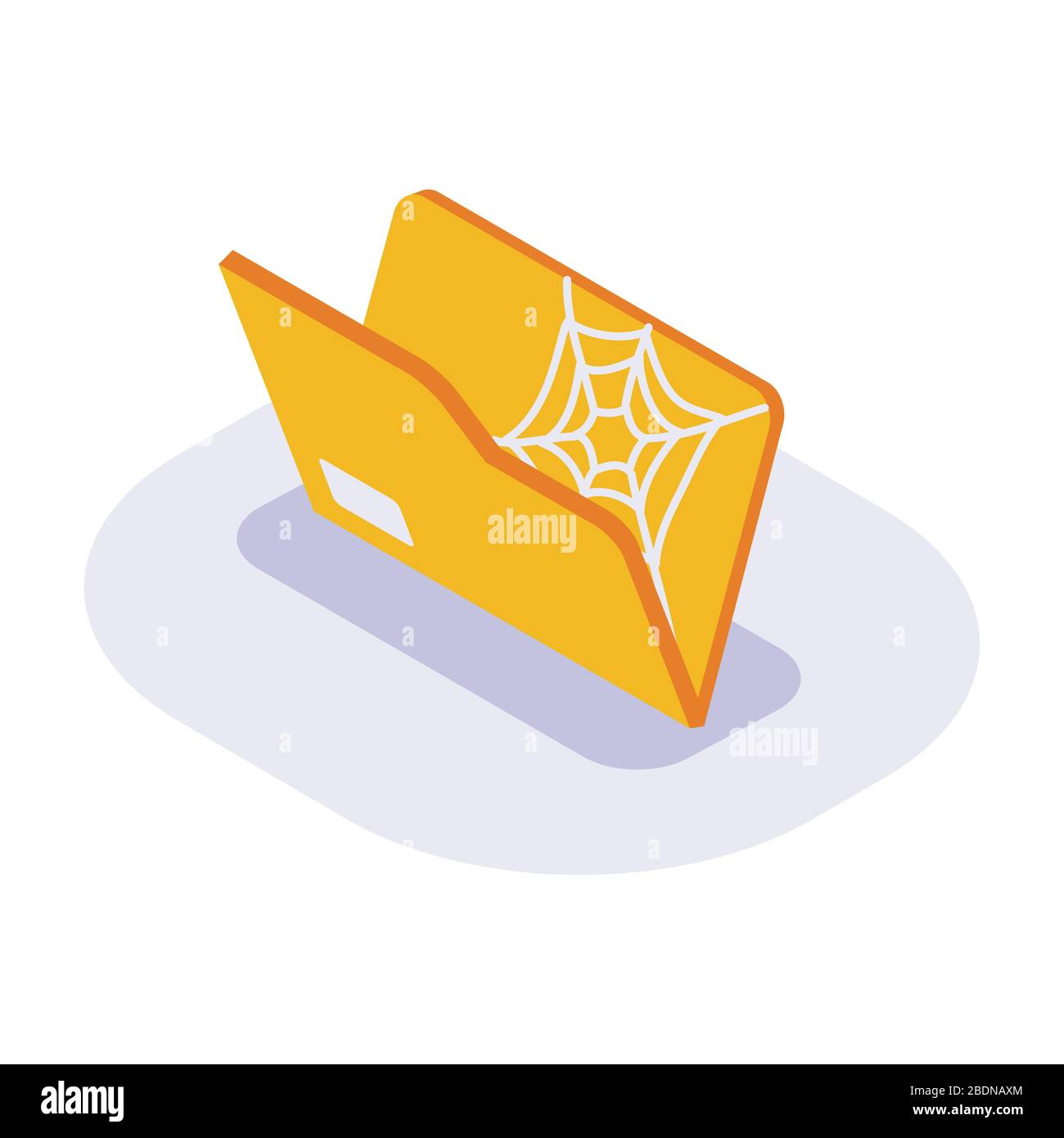 old document folder isometric icon with modern flat style color vector ...