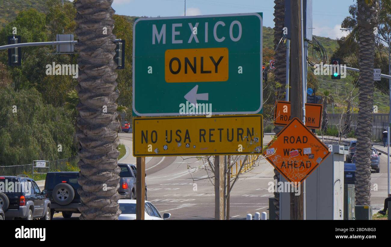 Mexican Border at San Ysidro California - CALIFORNIA, USA - MARCH 18 ...