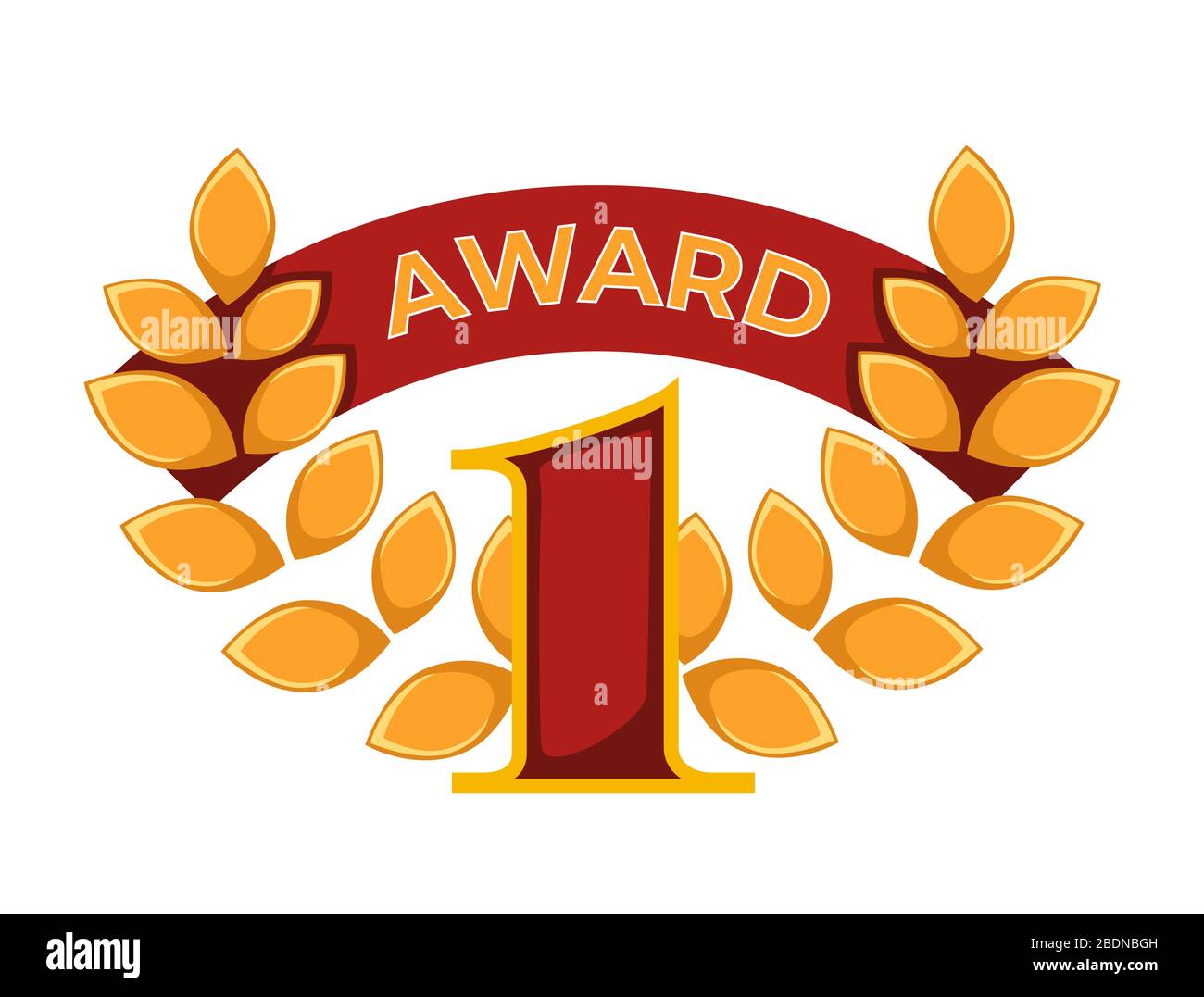 Award for first place in championship, laurel wreath Stock Vector Image ...
