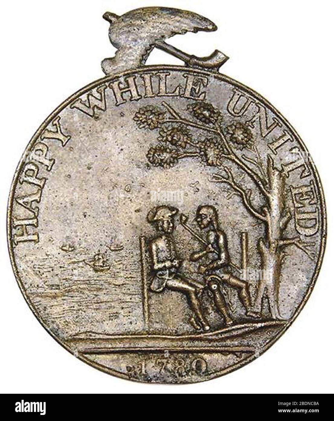 Happy While United colonial medal Stock Photo - Alamy