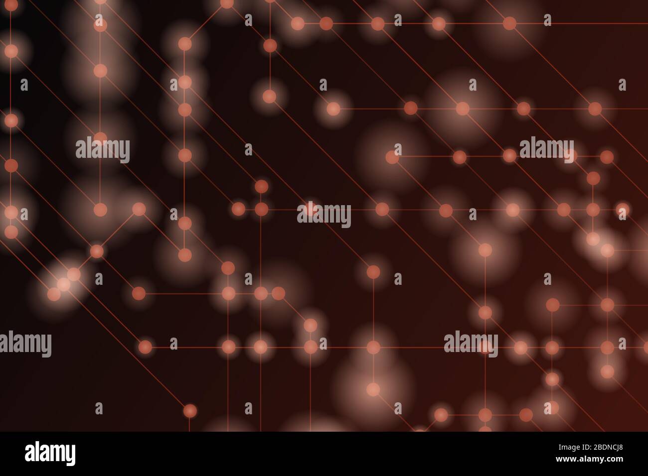 High tech vector illustration. Red background and light Stock Vector ...