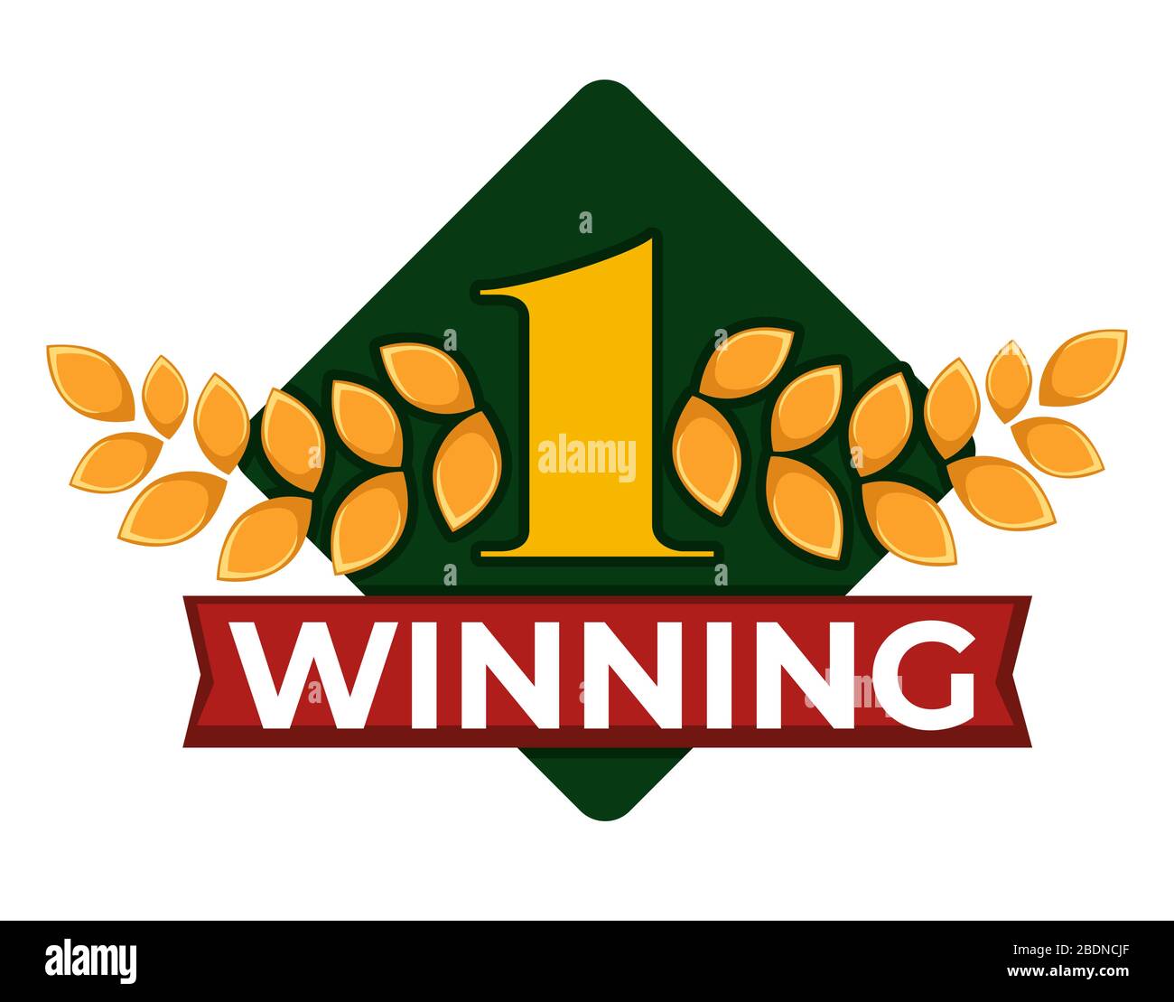 Winning banner, victory and success of leader or champion Stock Vector ...