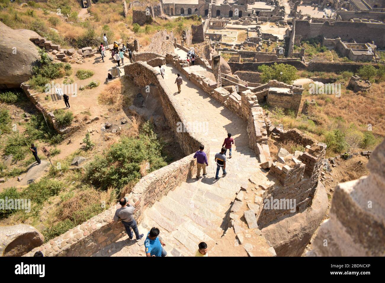 The Stone block Steps walk path in the Fort stock photograph image ...