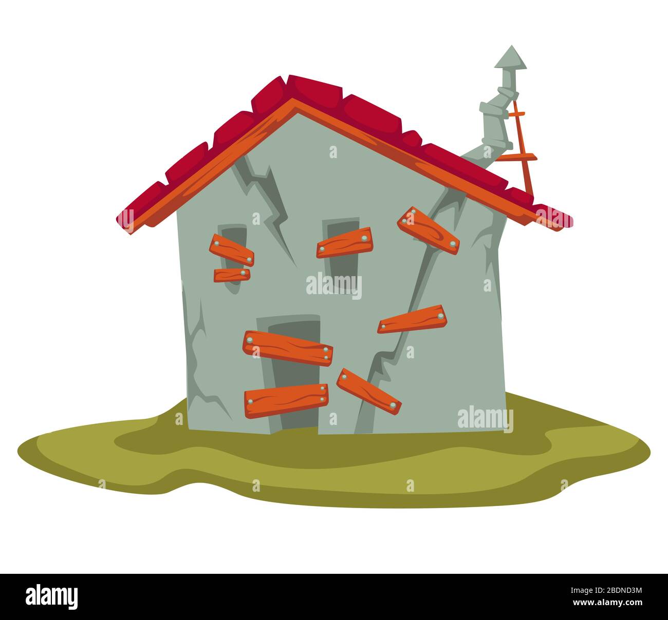 Abandoned building on construction Cut Out Stock Images & Pictures - Alamy