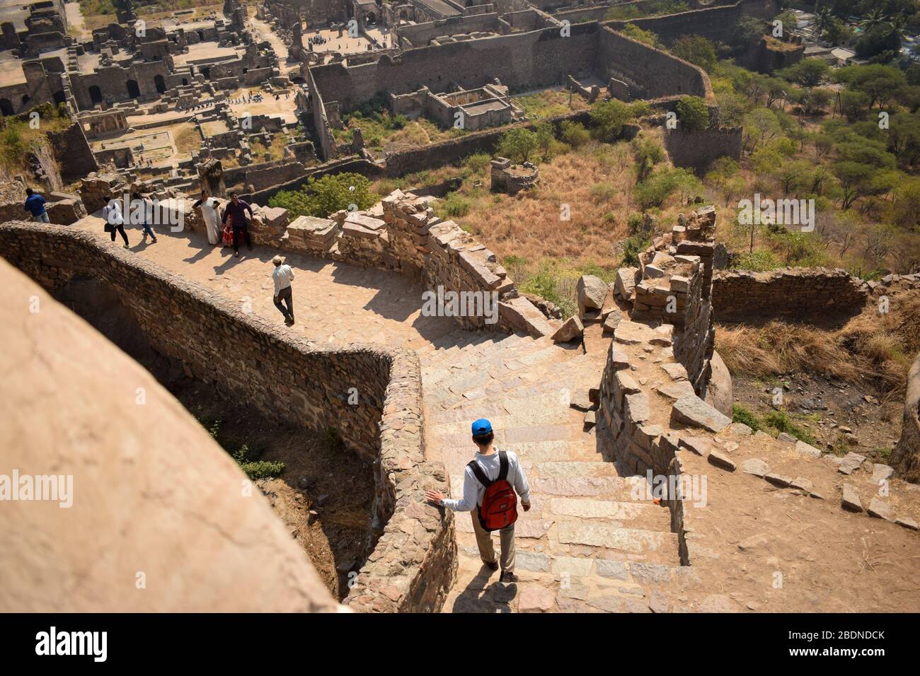The Stone block Steps walk path in the Fort stock photograph image ...