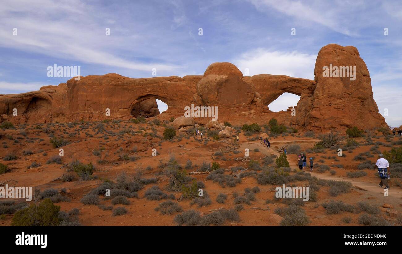 Arches National Park in Utah - UTAH, USA - MARCH 20, 2019 Stock Photo ...