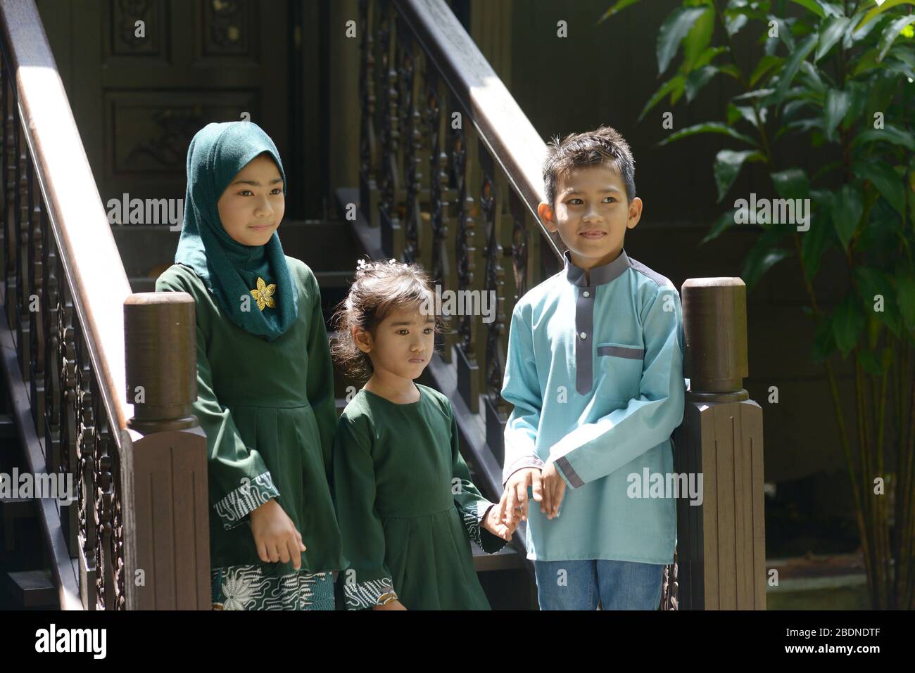 Muslim children portrait, Hari Raya Eid Al-Fitr concept Stock Photo - Alamy