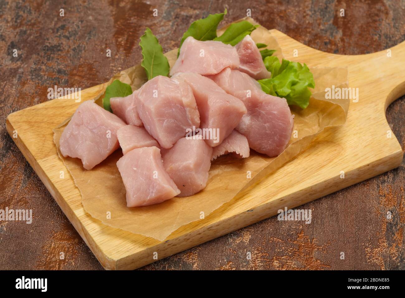 Raw fresh pork meat cube ready for cooking Stock Photo - Alamy