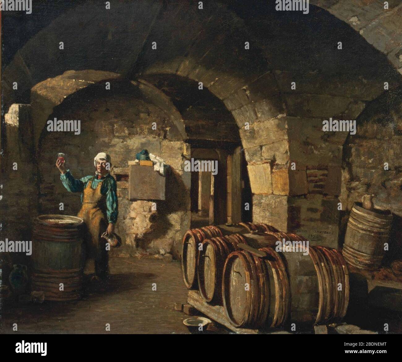 Hector Hanoteau, 1850, Wine-maker Stock Photo - Alamy
