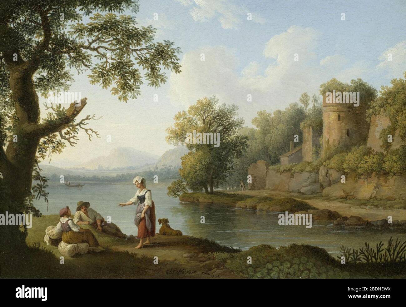 Jacob Philipp Hackert - Der Tiber bei Rom (1775 Stock Photo - Alamy