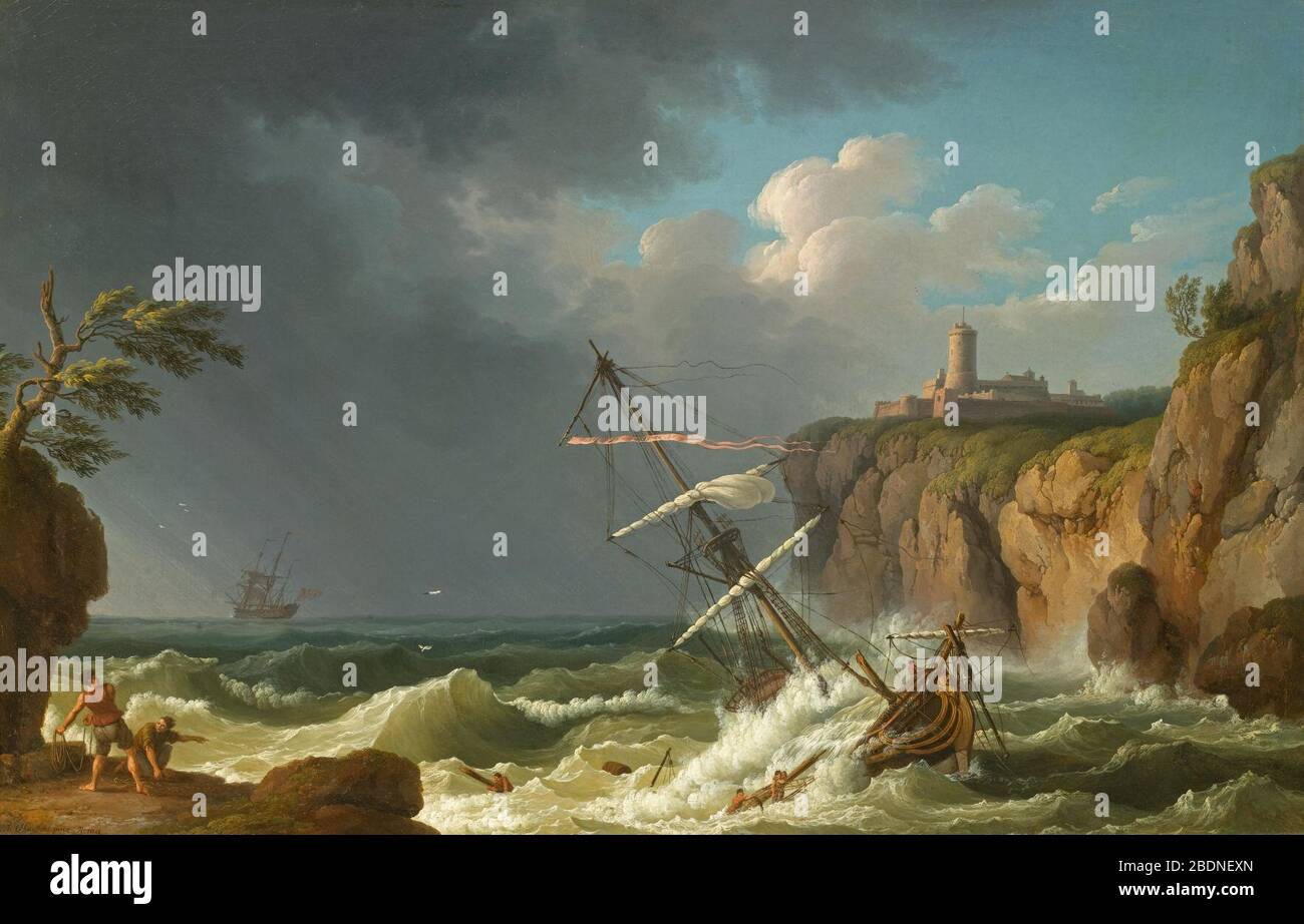 Jacob Philipp Hackert - Ein Schiffbruch (1776 Stock Photo - Alamy