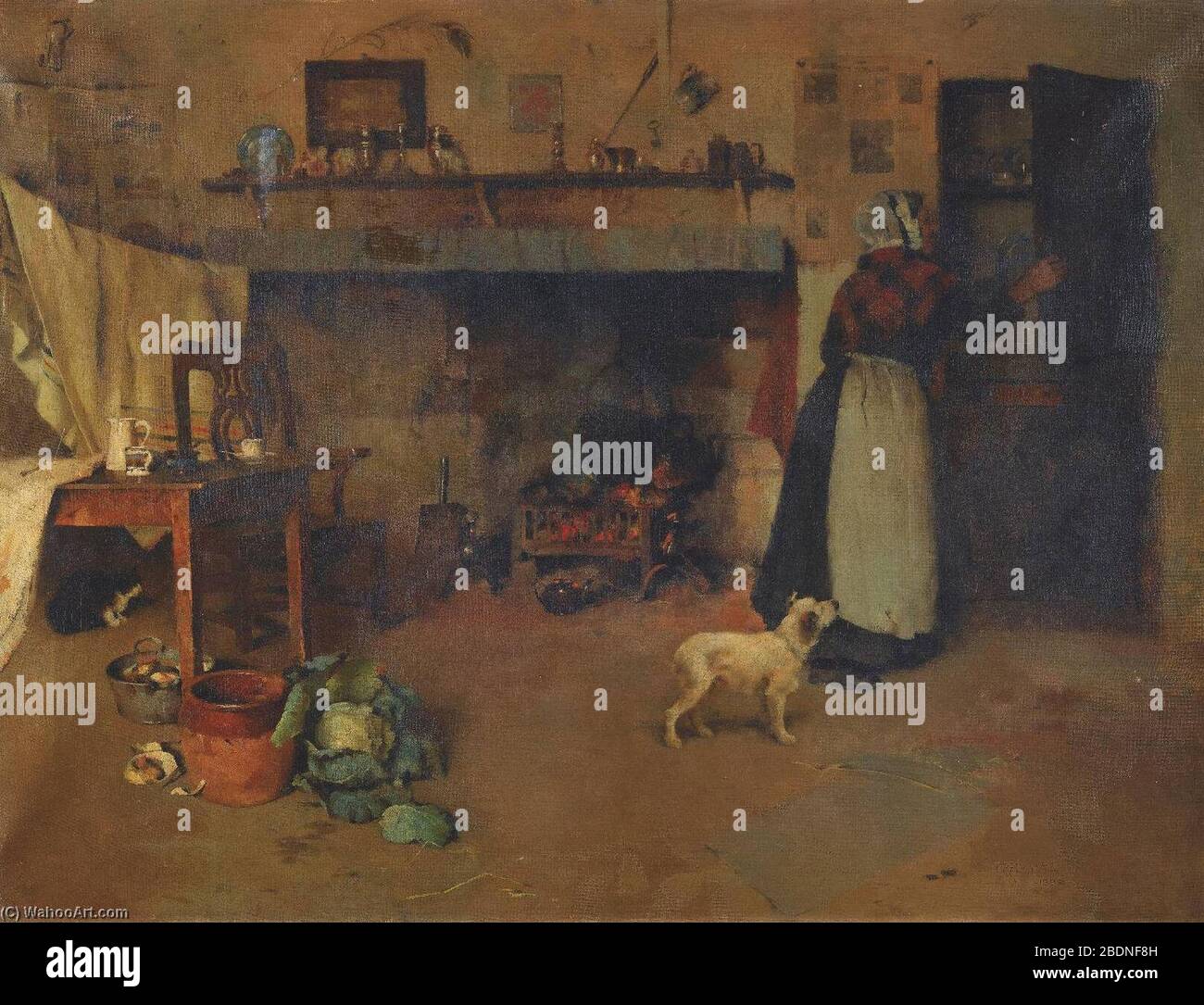 Old Mother Hubbard by Frederick Hall Stock Photo - Alamy