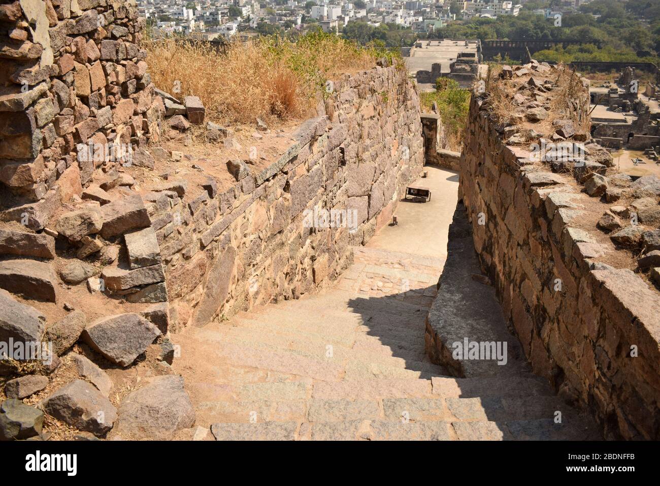 The Stone block Steps walk path in the Fort stock photograph image ...